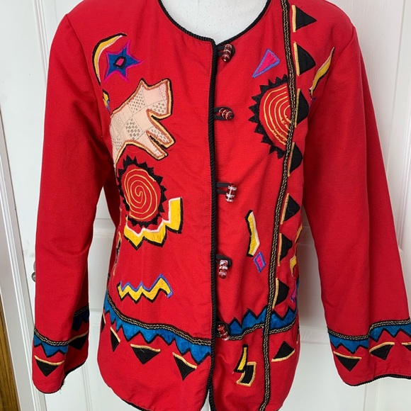 indigo moon | Sweaters | Indigo Moon Womens Red Jacket Cardigan Coat ...